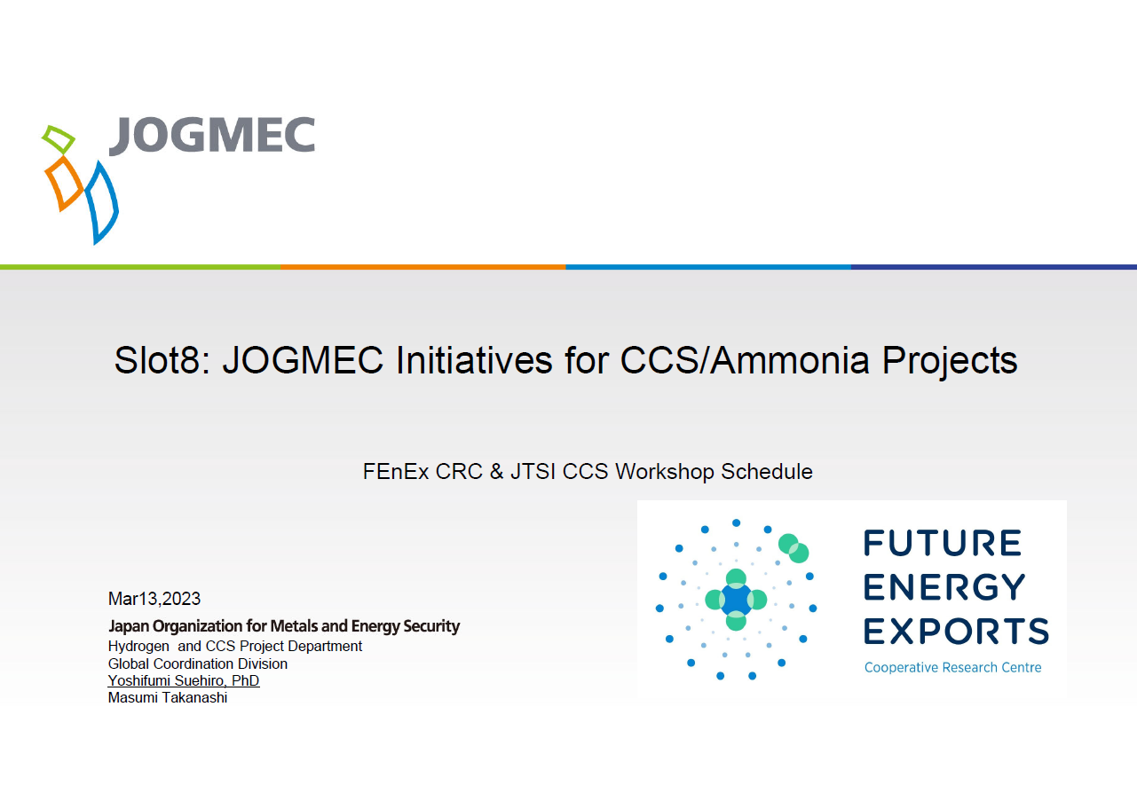 CCS Workshop Presentations- March 2023 - Future Energy Exports